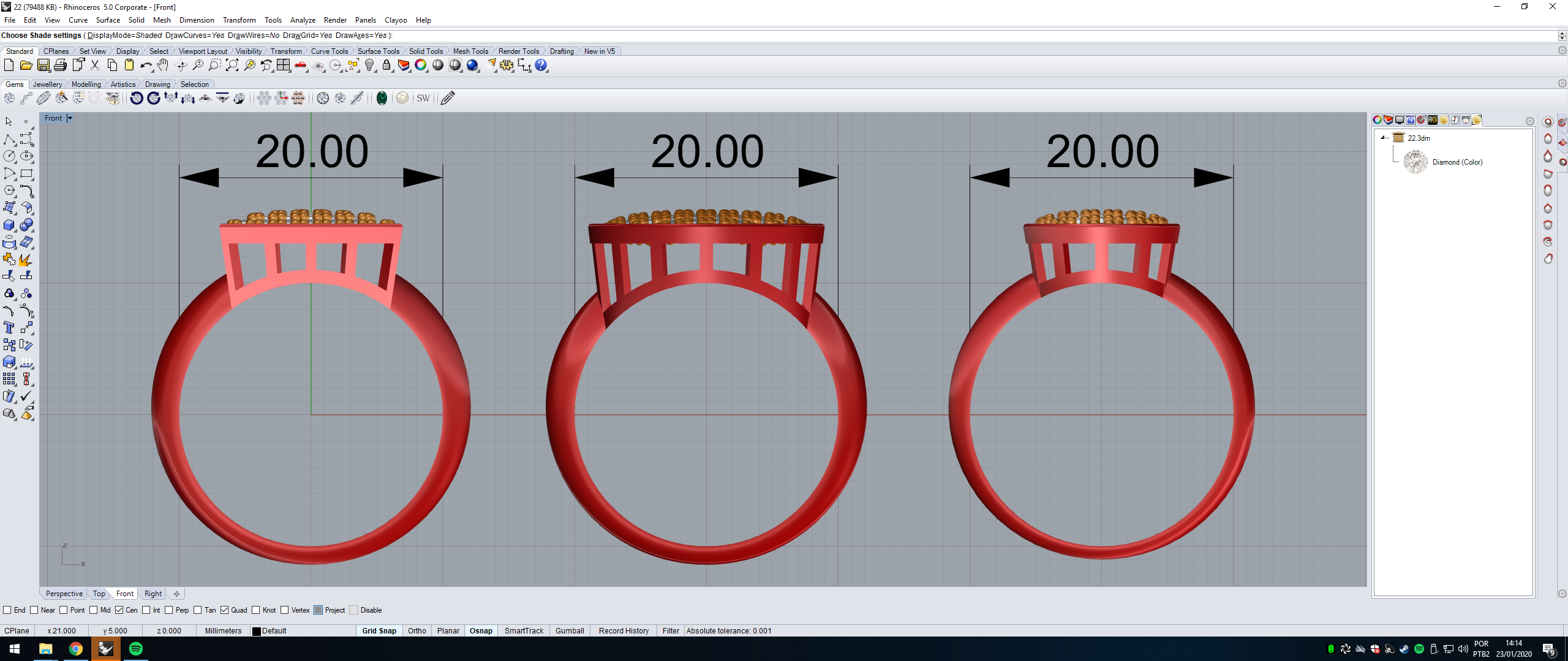 Free STL file 3 RING / 3 ANEIS・3D printing idea to download・Cults