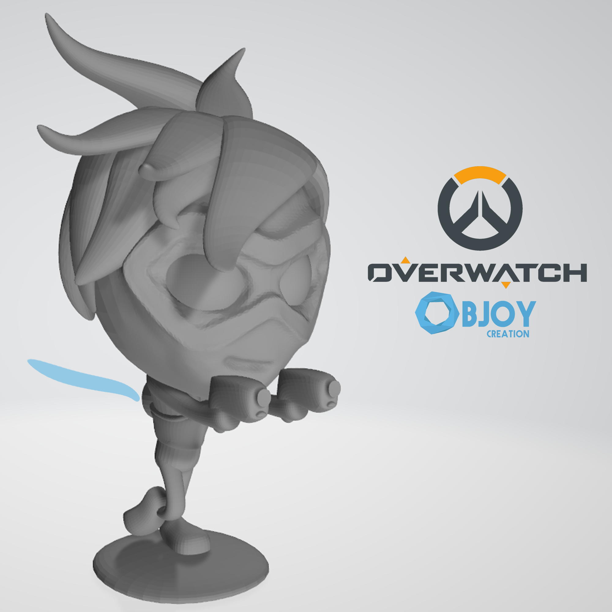 STL file Trace Overwatch Figurine・3D printer model to download・Cults