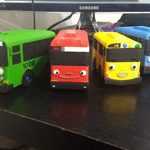 Download STL file 4 Little buses • Model to 3D print ・ Cults