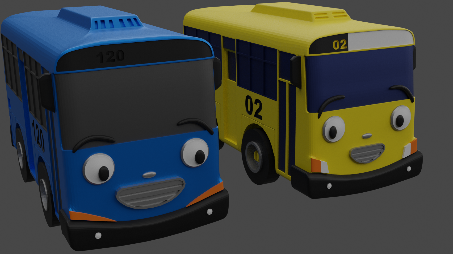 3D file 4 Little buses・3D printing template to download・Cults