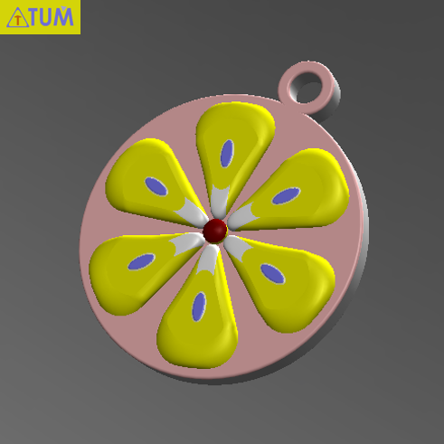 STL file KEYCHAIN Cute Flower・3D print design to download・Cults