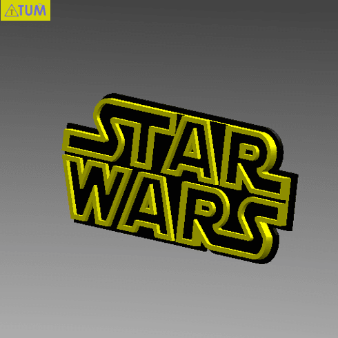 Free STL file STARWARS LOGO PLATE・3D printable model to download・Cults