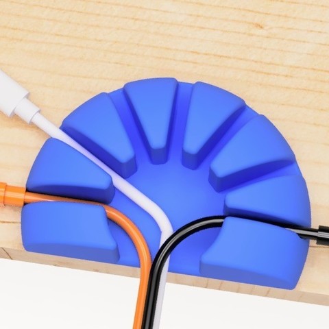 Download free 3D printing templates USB cable holder (circle type-1 ...