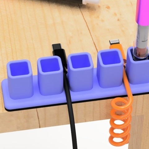 Download free STL USB cable holder (Pencil case type) ・ Cults