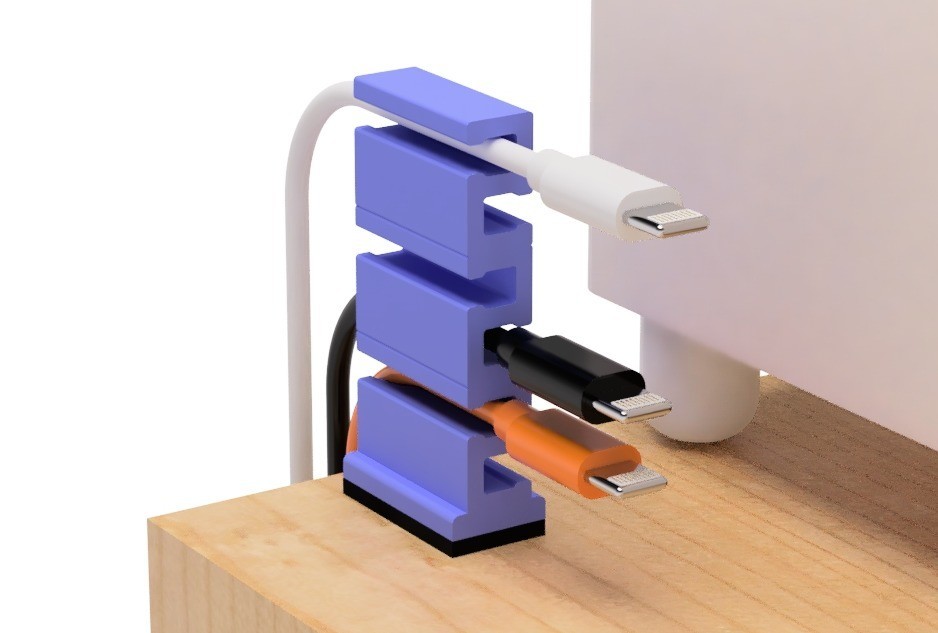 Free STL file USB cable holder for narrow space・3D printer model to ...