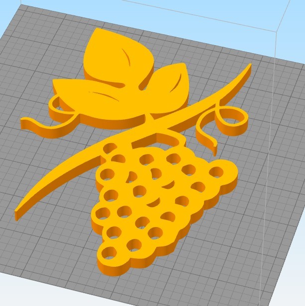 STL file Grape branch for wall decoration・3D printer design to download ...