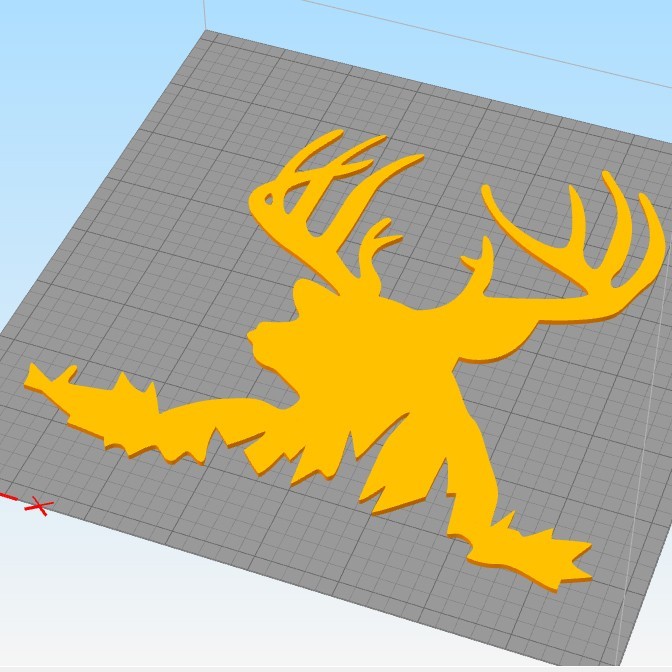 Файл STL Deer Silhouette for wall art・3D-печатная модель для загрузки・Cults