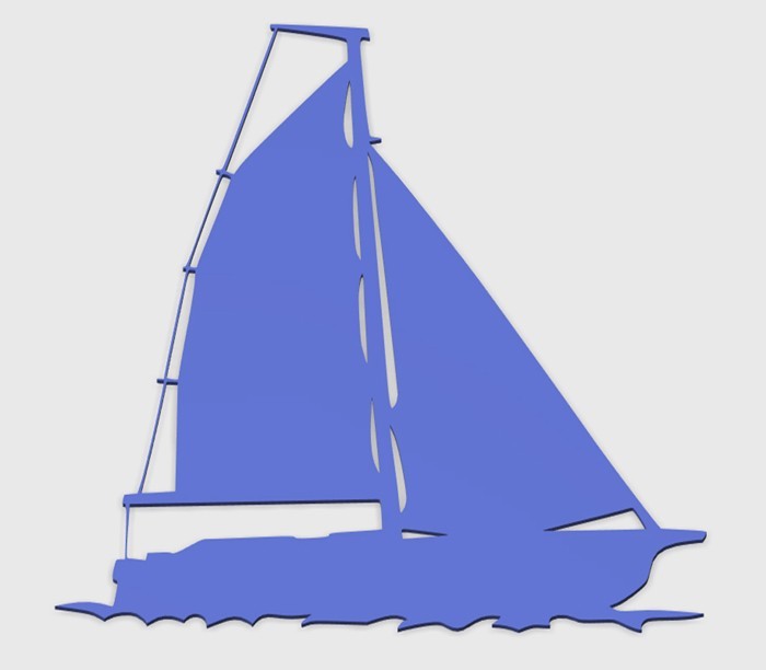 Download STL file SAILING BOAT FOR WALL DECORATION_5 • 3D printable ...