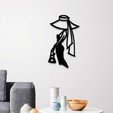 Download STL file Elegant Lady wall decoration • 3D print template ・ Cults