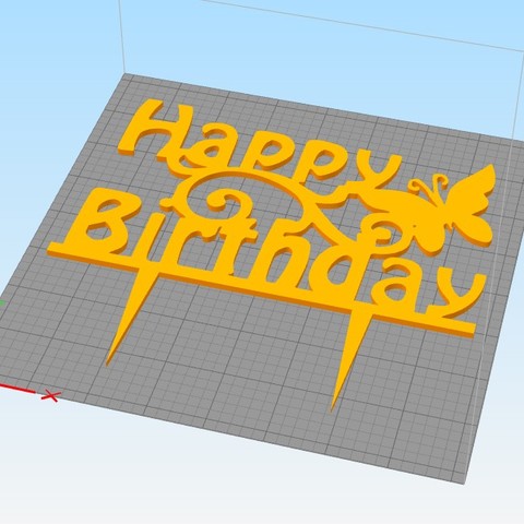 Download 3D printing models Birthday cake topper ( set of 3 ) ・ Cults