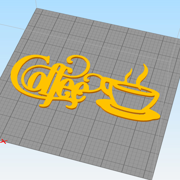 STL file Coffee sign wall decoration ☕・3D printing idea to download・Cults