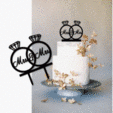 Download 3D print files MARRIAGE CAKE TOPPER ( SET OF 6 ) ・ Cults