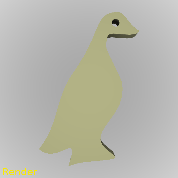 Free STL file Duck Silhouette Key Chain 🦆・3D printing idea to download ...