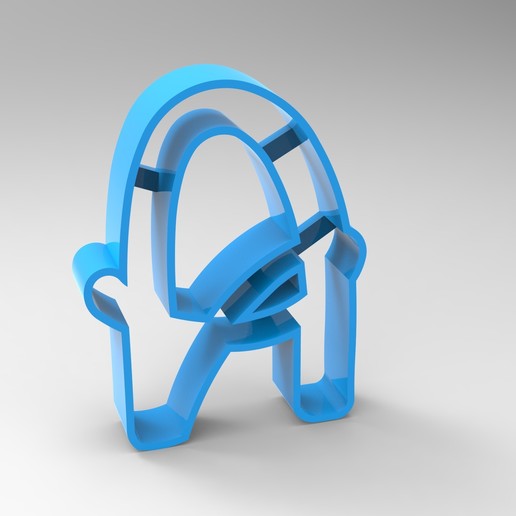 Download STL file Alphabet stamp plus fondant cutter for letter A ready ...