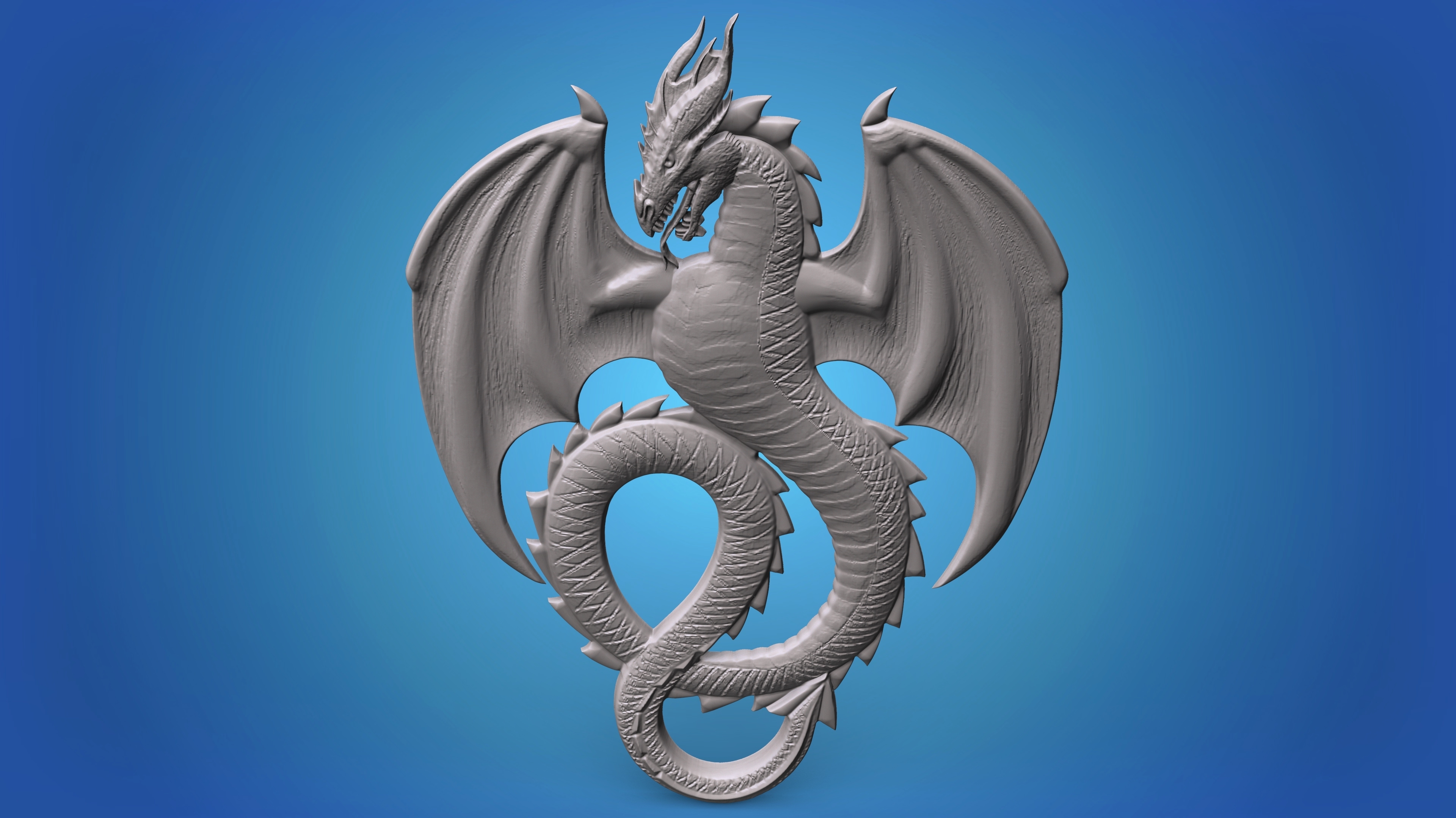 STL file medieval dragon・Template to download and 3D print・Cults
