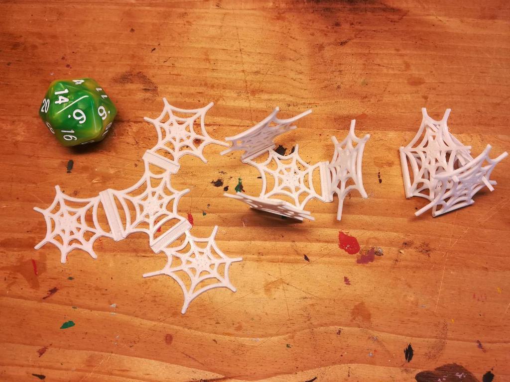 Free STL file foldable Spiderweb - 28mm decoration・3D printable design ...