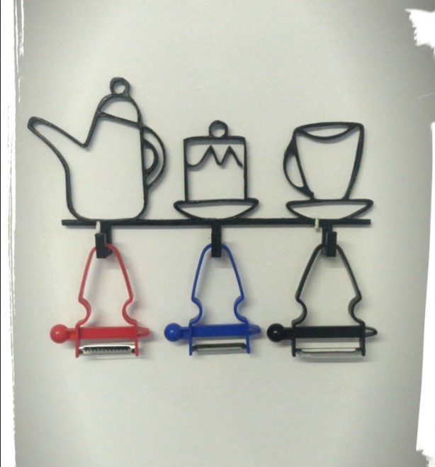 Fichier STL Kitchen hook rack with 3 hangers・Plan pour impression 3D à ...