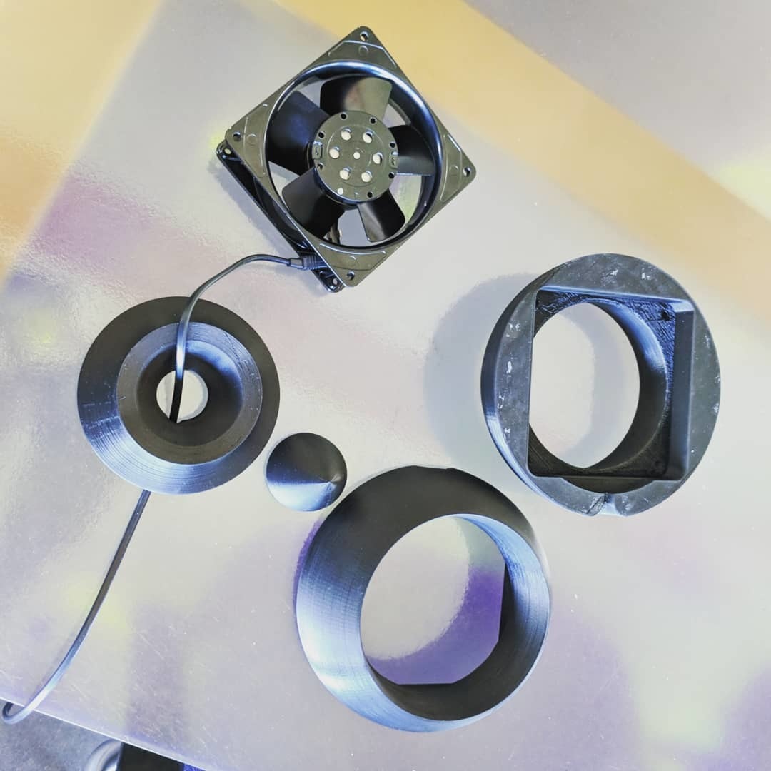 Free STL file Desktop Fan Table Fan from reused Computer fan・3D print ...