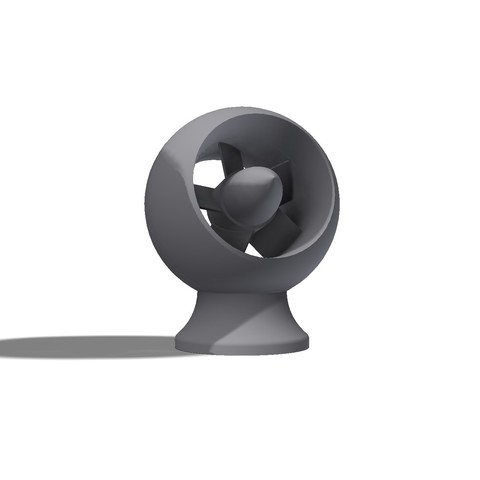 Download free STL file Desktop Fan Table Fan from reused Computer fan ...