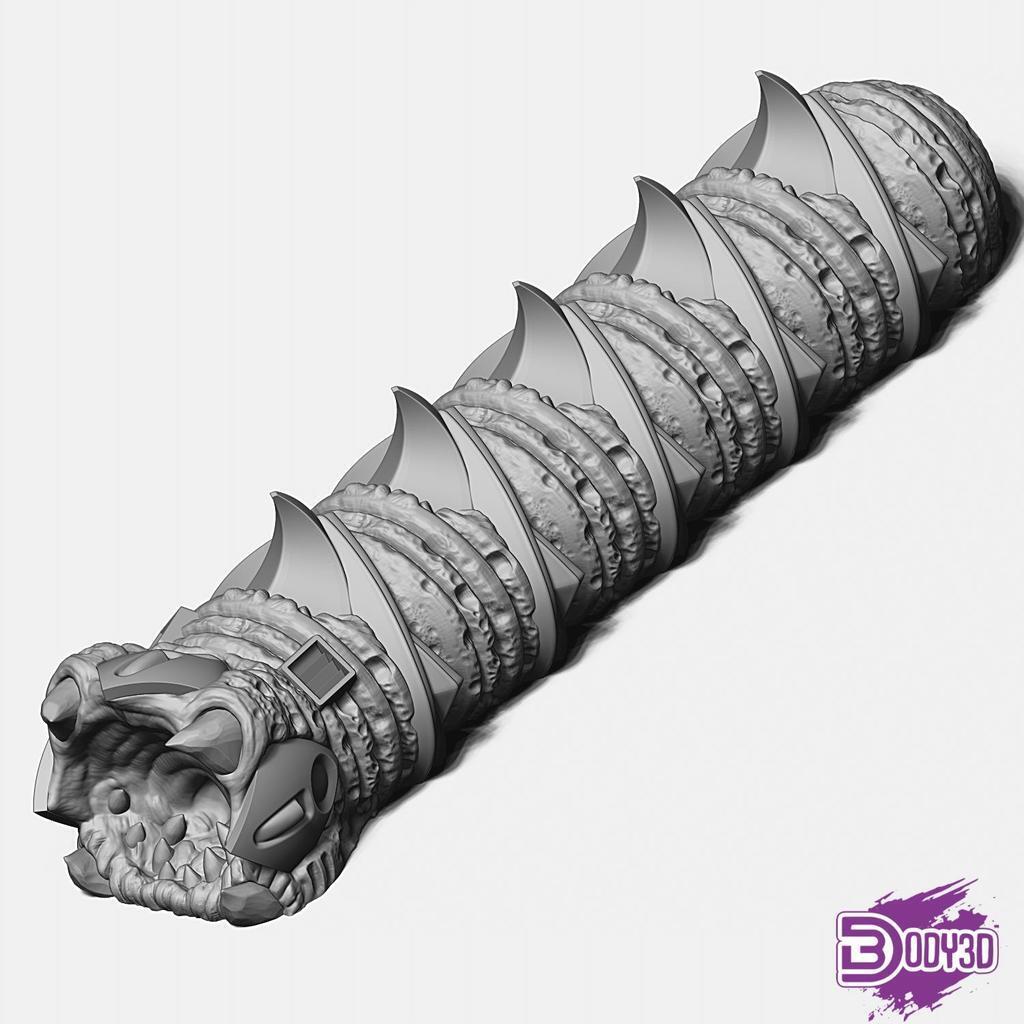 Free STL file Articulated Armored Sandworm・3D printable design to ...