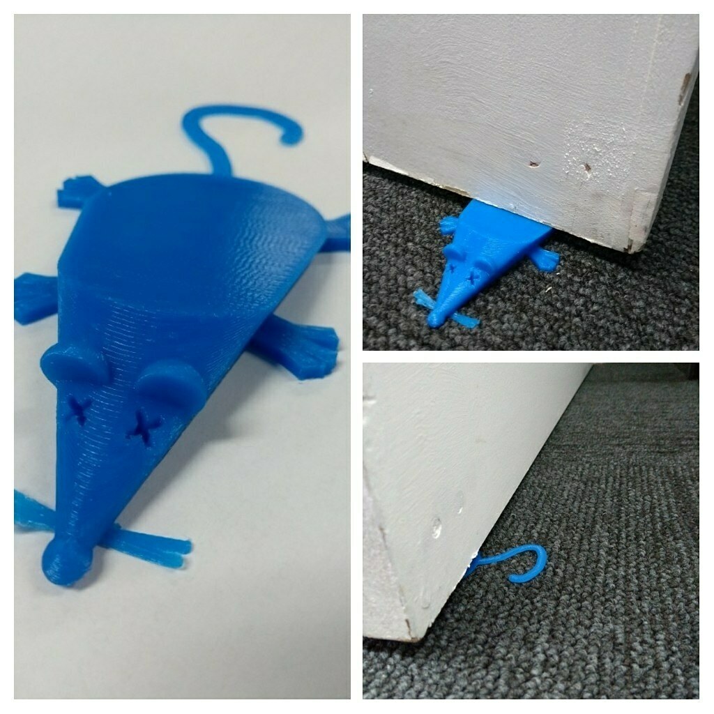 Free 3D file Parametric Squashed Mouse Door Stop Wedge - with tail 🐁 ...