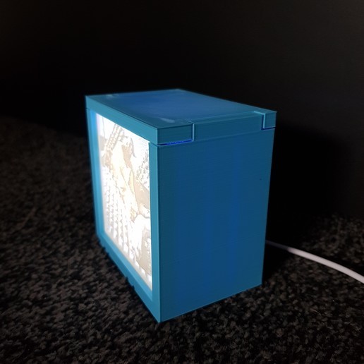 Download free STL file Single Lithophane Lightbox 8x8cm • 3D print ...