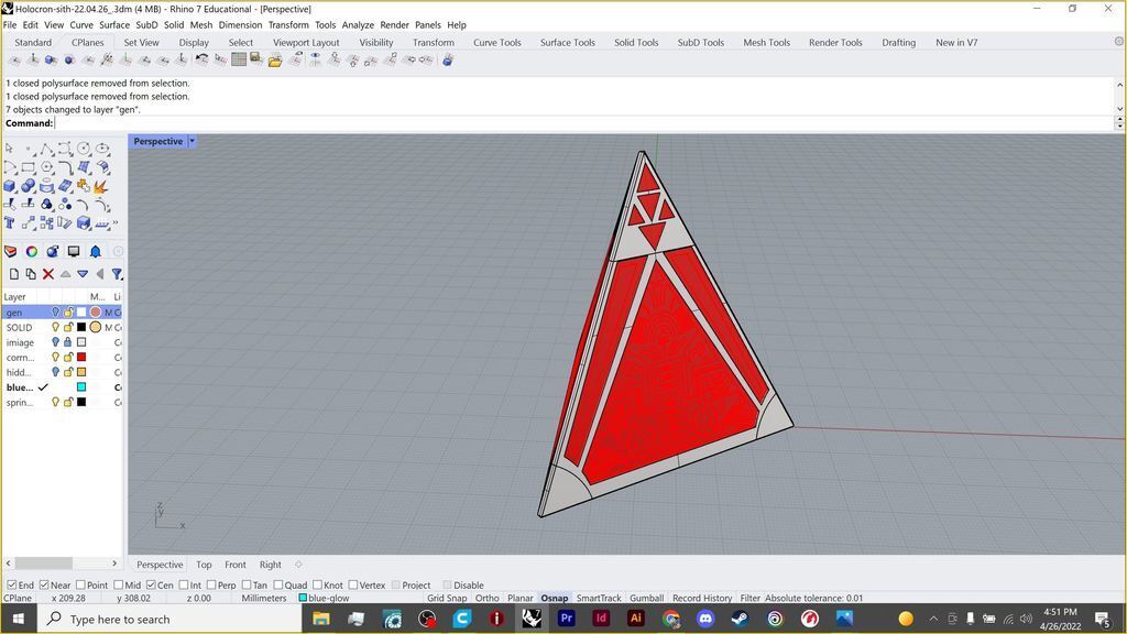 Fichier STL gratuit Holocron Sith・Design pour imprimante 3D à ...