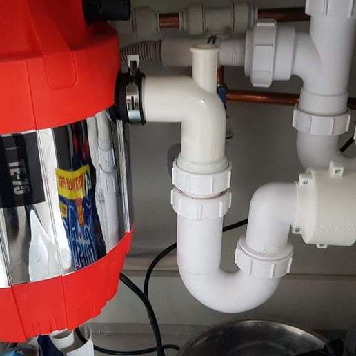 Download free STL file Pipe support for sink waste disposal • 3D print ...