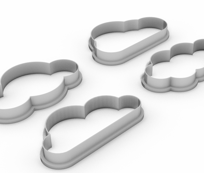 STL file Cutting biscuit Clouds・3D printer model to download・Cults