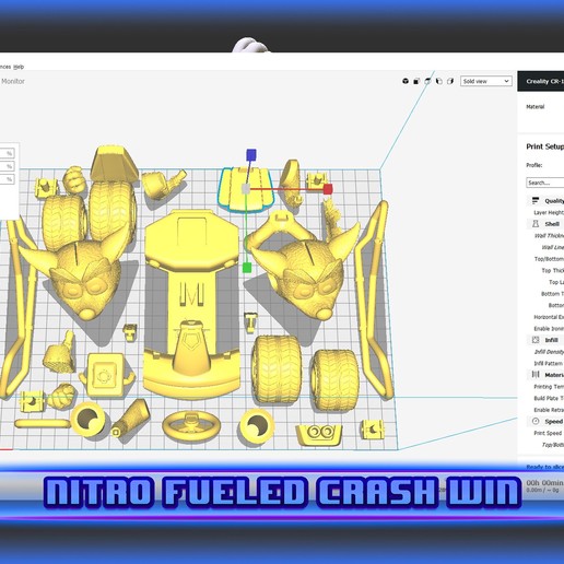 Download STL file Crash Team Racing Nitro Fueled based Crash Bandicoot ...