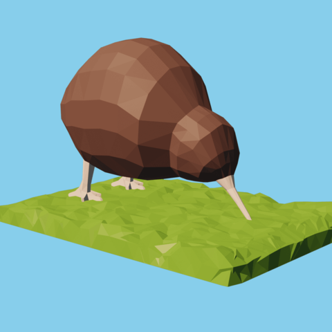 Download free 3D printer files Low Poly Kiwi ・ Cults