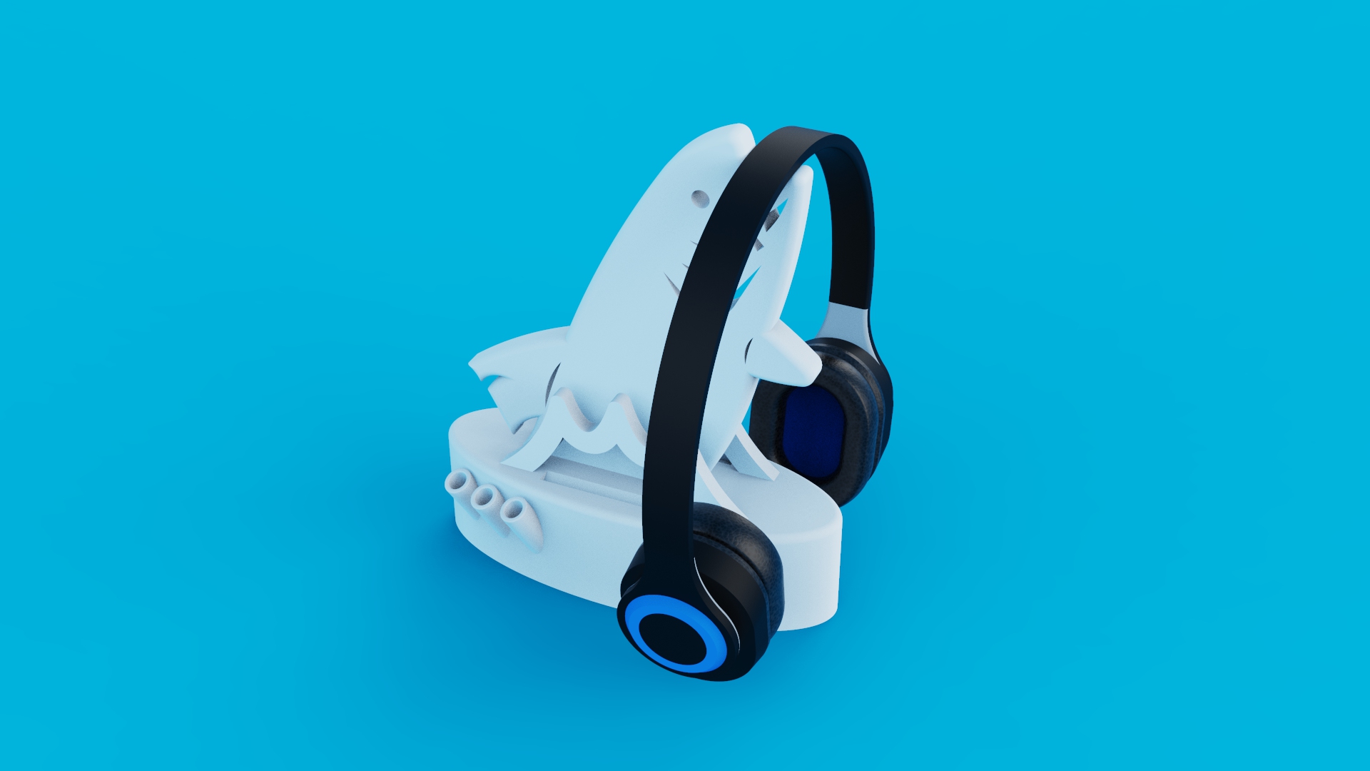 Free STL file Fish Headphone Stand Organiser・3D print design to ...