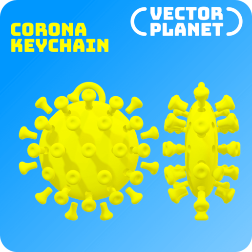 Download free 3D print files CORONA Keychain ・ Cults