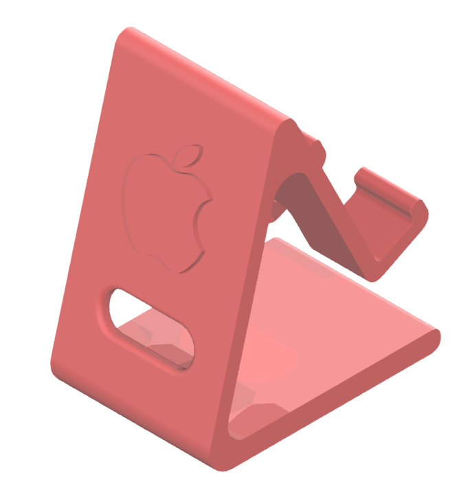 STL file PHONE HOLDER APPLE LOGO・Model to download and 3D print・Cults