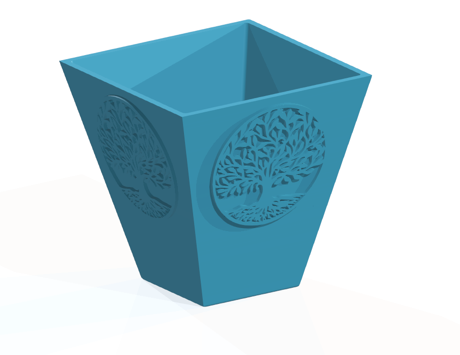 STL file FLOWERPOT WITH TREE OF LIFE・3D printer model to download・Cults
