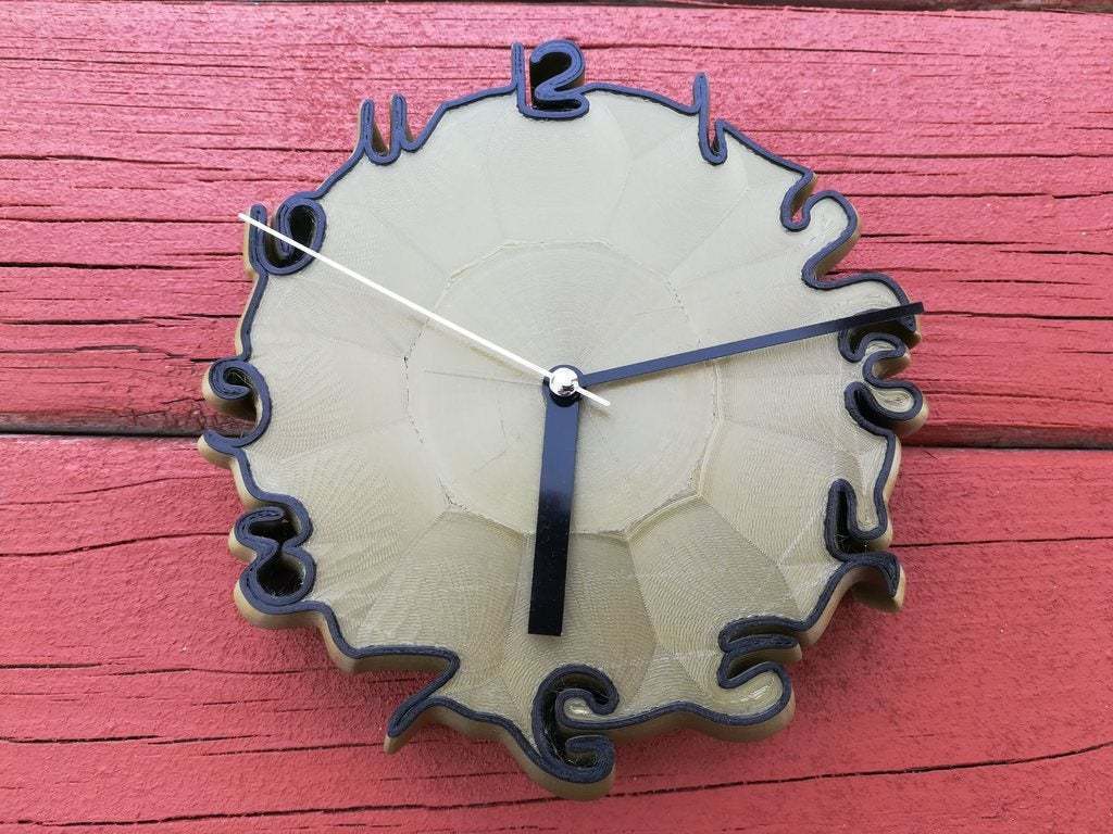 Free STL file Wavy Clock v2・3D print object to download・Cults