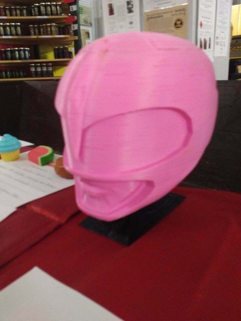 Free STL file Pink Power Ranger Helmet on a stand 🪖・3D printing idea to ...