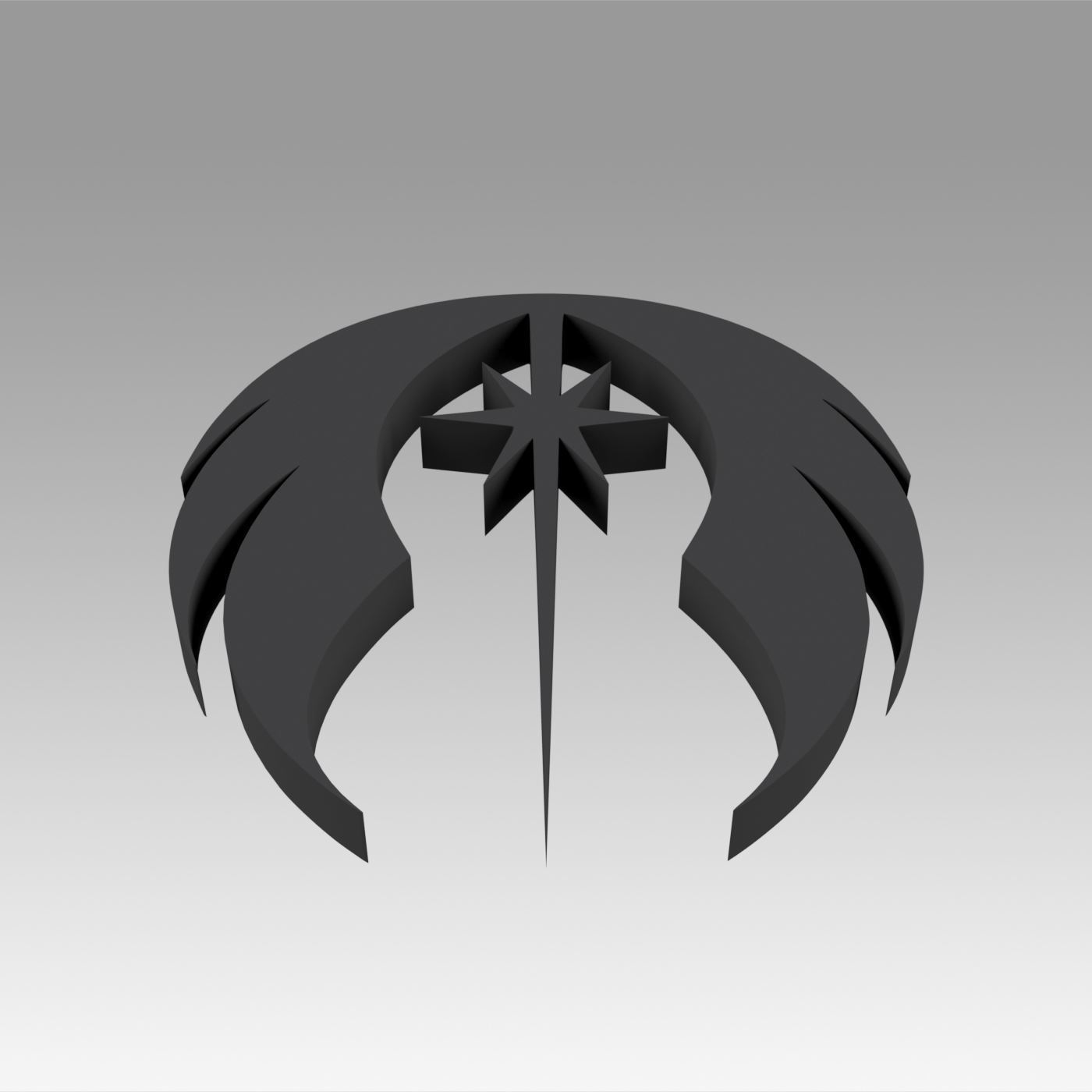 Télécharger fichier OBJ Logo du symbole de l'Empire Galactique de l ...