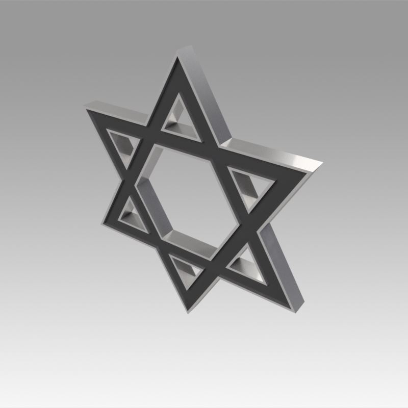 STL file David Star Engraved・3D printable model to download・Cults