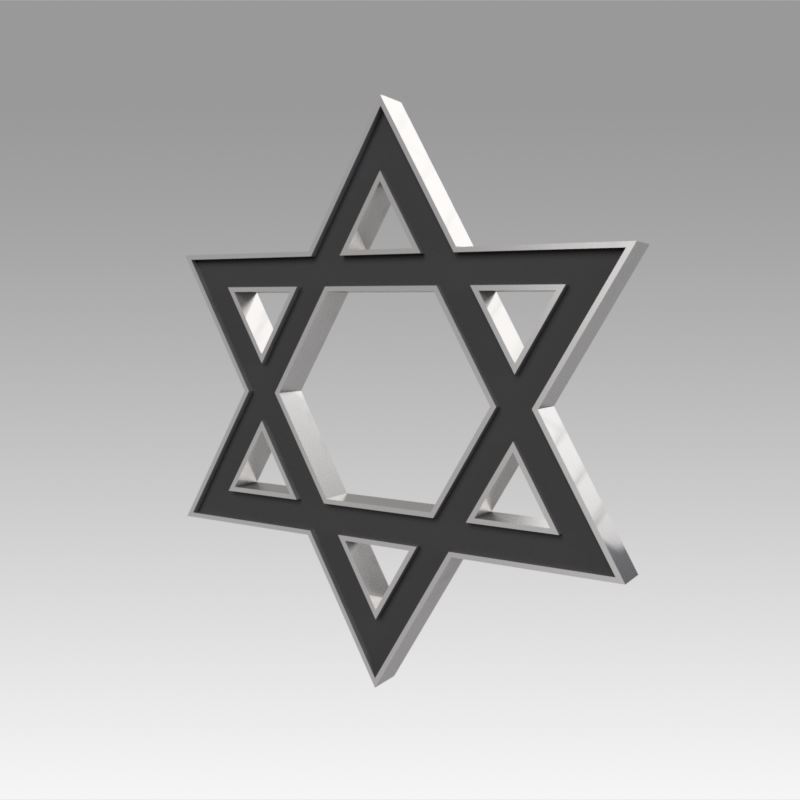 STL file David Star Engraved・3D printable model to download・Cults