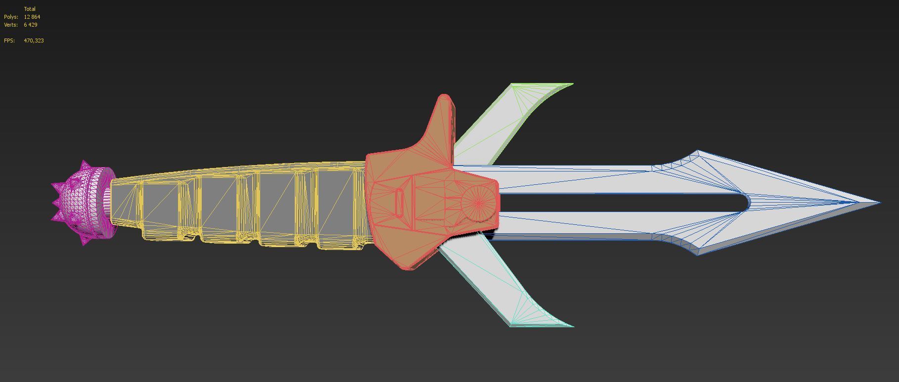 Download OBJ file Star Trek Klingon DK Tahg Knife • 3D printing model ...