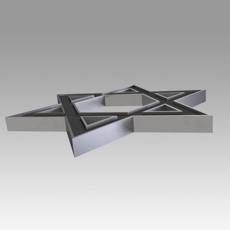 STL file David Star Engraved・3D printable model to download・Cults