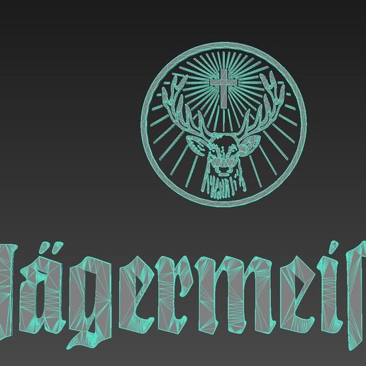 Download OBJ file Jagermeister logo • 3D print object ・ Cults