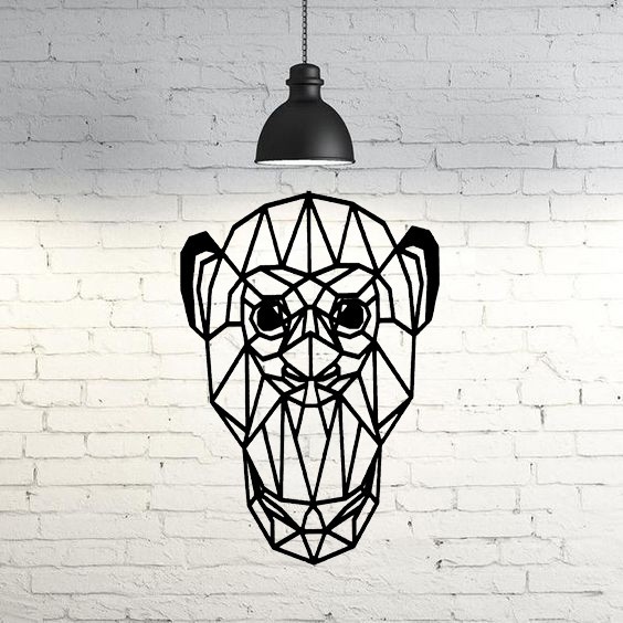 Fichier STL Sculpture murale visage de singe 2D・Objet pour imprimante ...