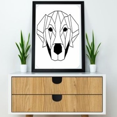 Descargar modelo 3D gratis Escultura de pared para perro labrador 2D ...