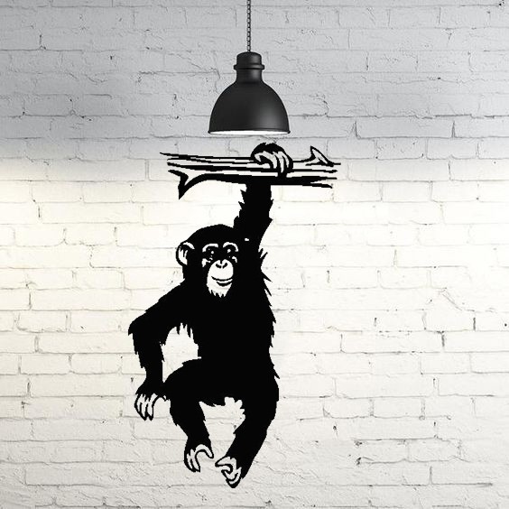 STL file Monkey wall sculpture 2D・Model to download and 3D print・Cults