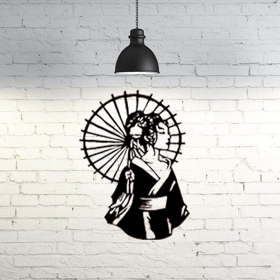 Free STL file Geisha wall sculpture 2D 🗿・3D printing design to download ...