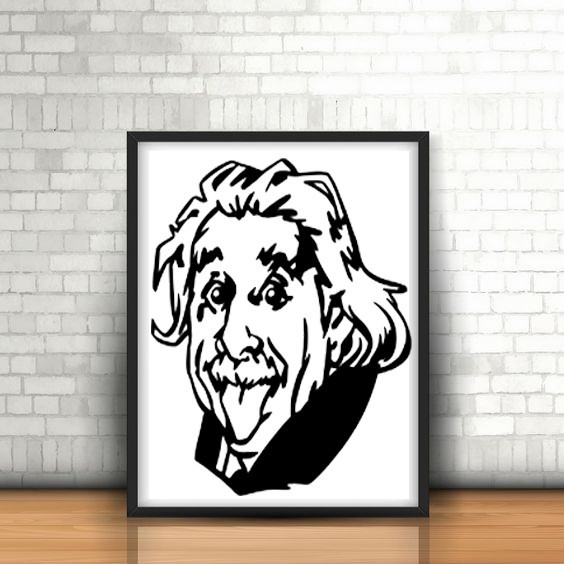 STL file Albert Eisntein wall sculpture 2D・3D printable model to ...