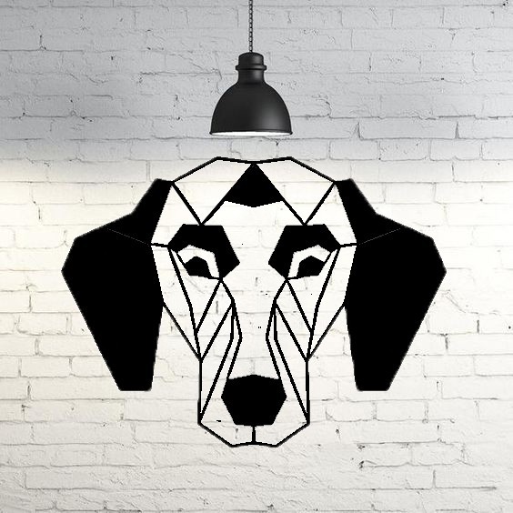 STL file Pointer Dog Wall Sculpture 2D・Model to download and 3D print・Cults