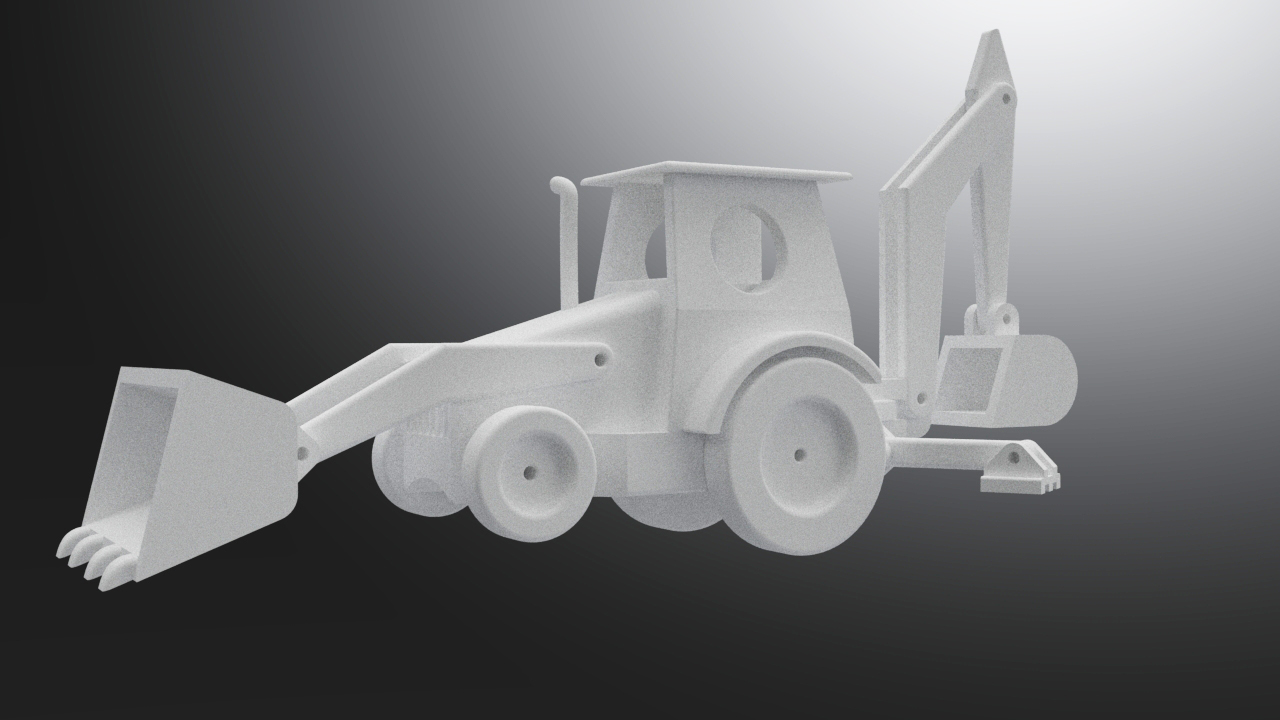 Download STL file Backhoe - heavy machinery • 3D printing design ・ Cults